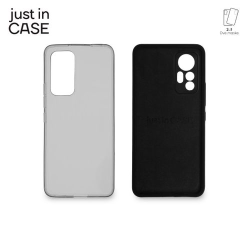 2u1 Extra case MIX paket CRNI za Xiaomi 12 Lite