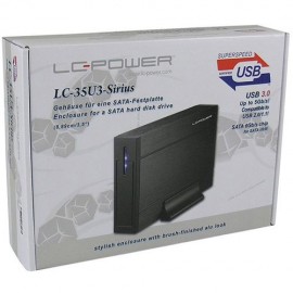 HDD rack LC POWER LC-35U3-Sirius, 3.5", SATA, USB3.0, Black, aluminium / plastic