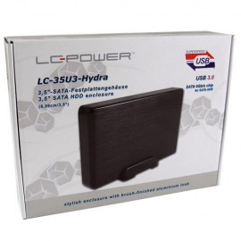 HDD rack LC POWER LC-35U3-Hydra, 3.5", SATA, USB3.0, Black, aluminium / plastic