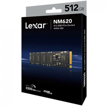 SSD 512GB LEXAR NM620, NVMe, M.2 2280 PCIe Gen3x4 up to 3300/2400 MB/s