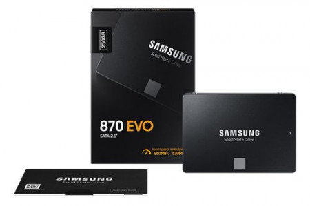 SSD 250GB SAMSUNG 870 EVO (MZ-77E250B/EU), 2.5" 560/530 MB/s