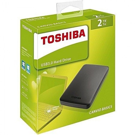 HDD External 2TB TOSHIBA CANVIO Basics, HDTB420EK3AA, USB 3.0, 2.5"