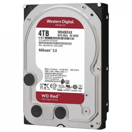 HDD 4TB WESTERN DIGITAL Red, WD40EFAX, NAS, 256MB, SATA 3