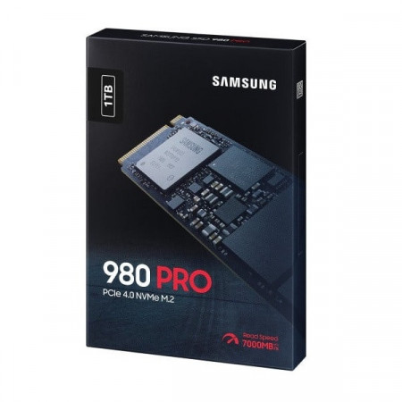 SSD 1 TB SAMSUNG 980 PRO, MZ-V8P1T0BW, PCIe Gen 4.0 x4, NVMe 1.3c, 7000/5000 MB/s