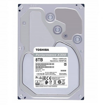 HDD 8TB TOSHIBA HDWF180UZSVA, X300 series, 128MB, 7200 rpm, SATA 3