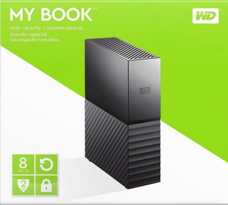 HDD External 8 TB Western Digital MY BOOK WDBBGB0080HBK-EESN, USB 3.0, 3.5", black