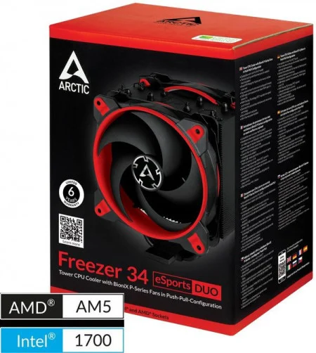 CPU Hladnjak Arctic Freezer 34 eSport DUO, 4 heatpipe, 210W TDP, ACFRE00060A