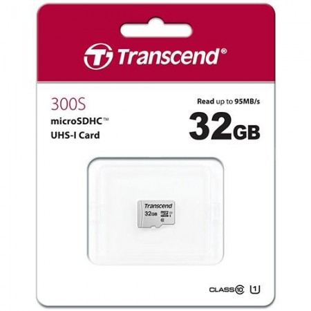 Micro SD 32GB TRANSCEND 300S, TS32GUSD300S, UHS-I, U3, class 10, 95/45 MB/s