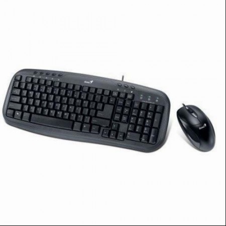 Tastatura + miš komplet GENIUS KM-210, multimedial, USB, SRB, black