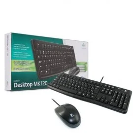 Tastatura + miš LOGITECH MK120 wired desktop, USB, SRB, Black (920-002549)