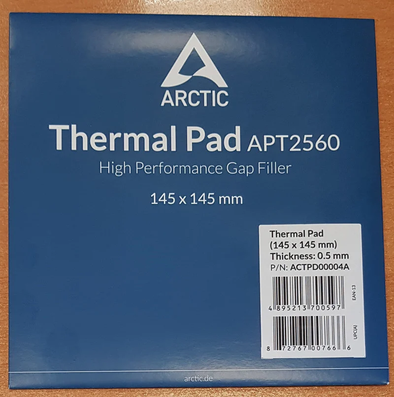 Termalna podloga Arctic Thermal Pad TP-2 (APT2560), 145x145mm 0.5mm, ACTPD00004A
