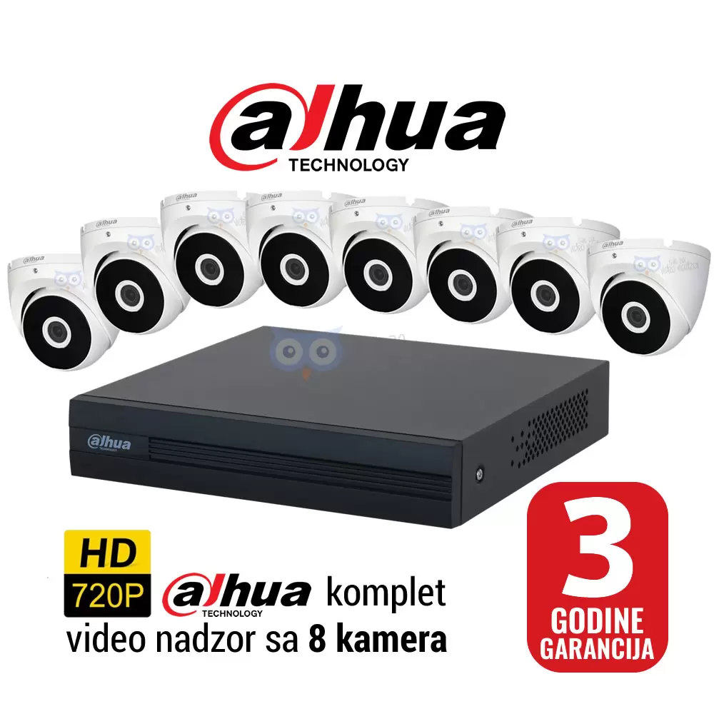 MEGA HD Dahua komplet video nadzor sa 8 kamera