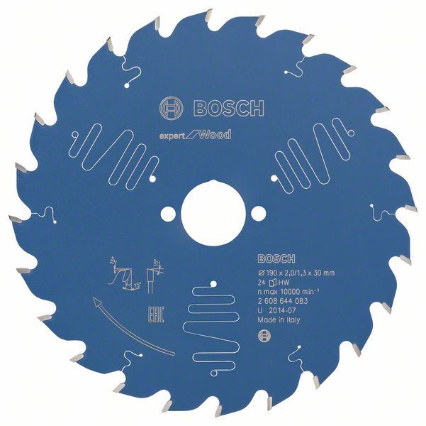 BOSCH®List kružne testere Expert for Wood za stone kružne testere 190 x 30 x 2,0 mm, T24