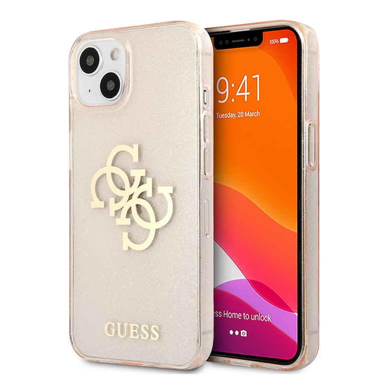 Maska Guess Hc Glitter Big za iPhone 13 6.1 zlatna ( GUHCP13MPCUGL4GGO)