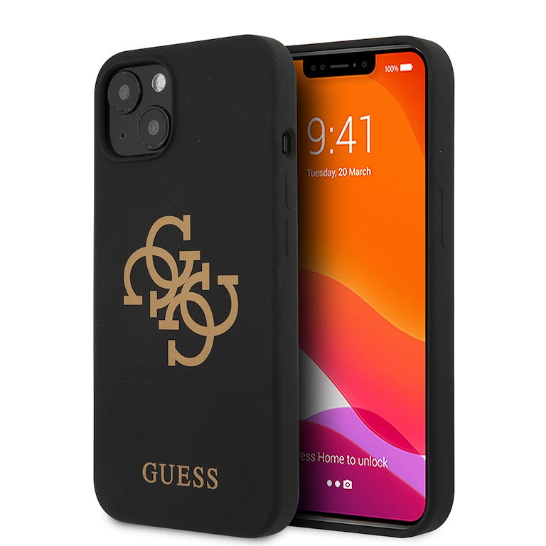 Maska Guess Hc Silicone za iPhone 13 6.1 crna (GUHCP13MLS4GGBK)