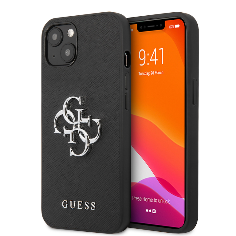 Maska Guess Saffiano Big za iPhone 13 6.1 crna (GUHCP13MSA4GSBK)