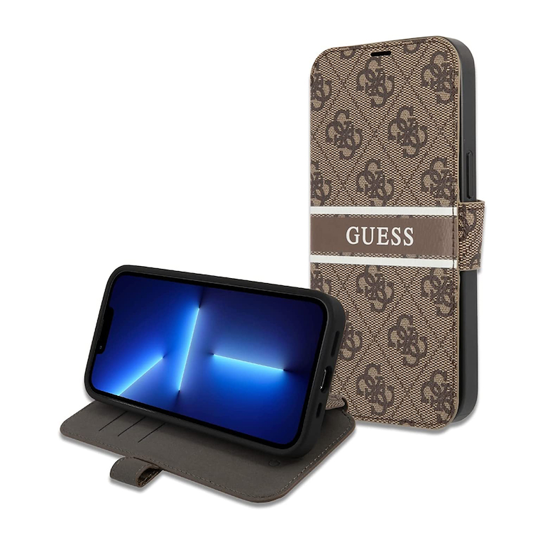 Maska Guess Stripe Bk Pu za iPhone 13 Pro 6.1 braon (GUBKP13L4GDBR)