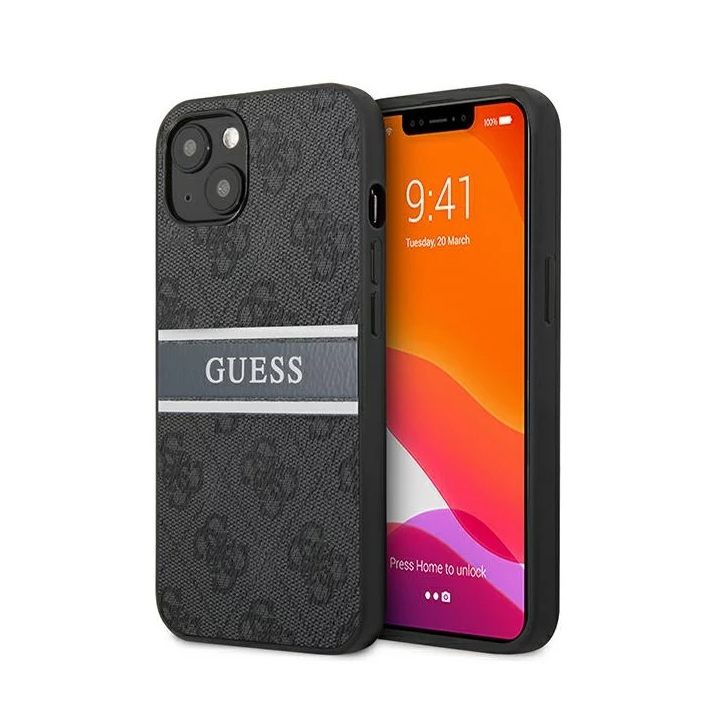 Maska Guess Stripe za iPhone 13 6.1 siva (GUHCP13M4GDGR)