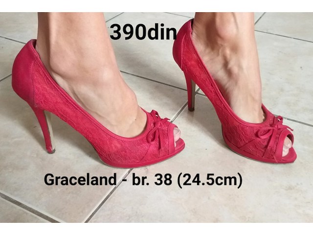 Graceland crvene cipele štikle br. 38