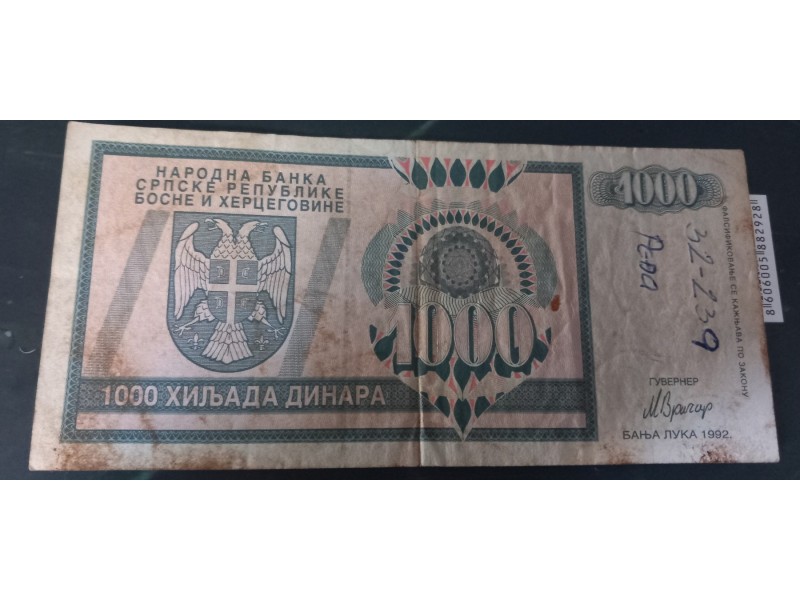 1000 hiljada dinara, Banja Luka