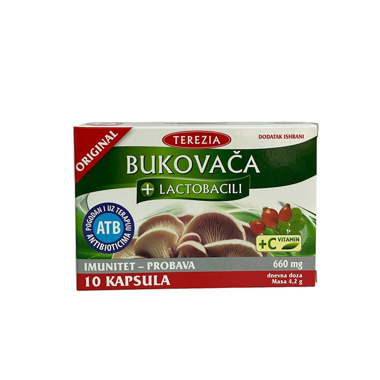 BUKOVAČA + PROBIOTICI, 10 kapsula