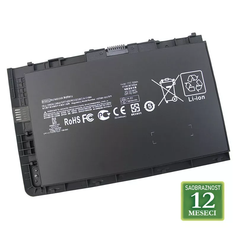 Baterija za laptop HP EliteBook 9470M / BT04XL 14.8V 52Wh / 3400mAh