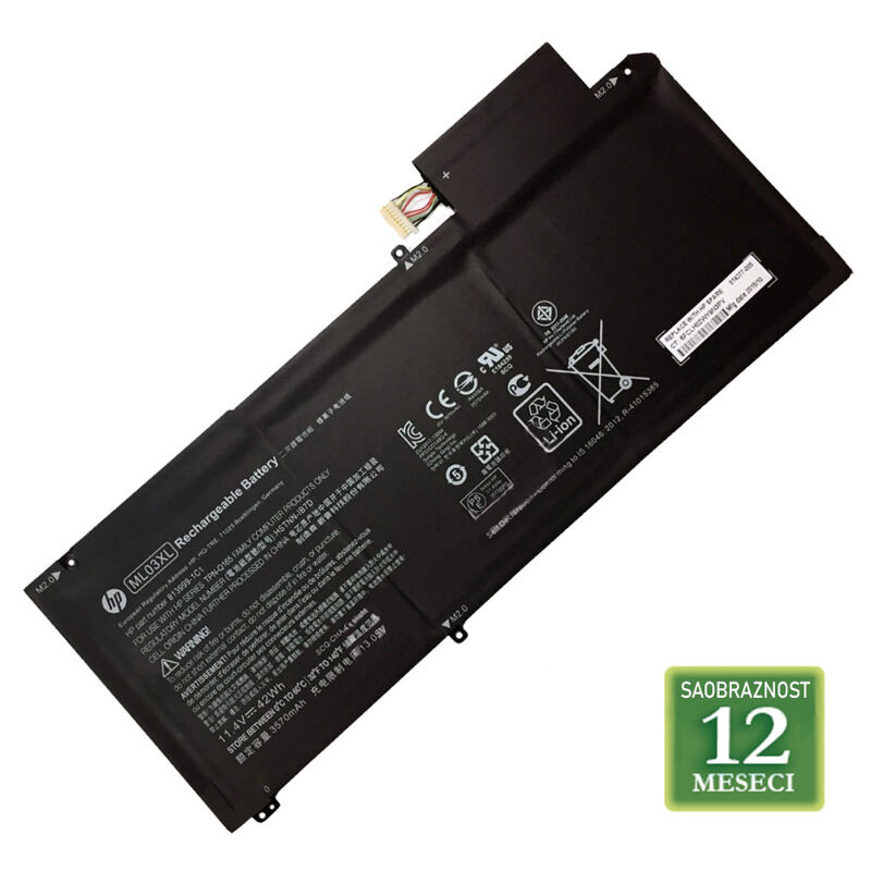 Baterija za laptop HP Spectre X2 / ML03XL 11.4V 42Wh