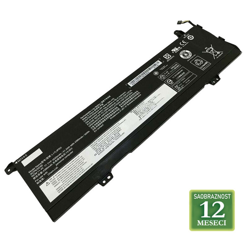 Baterija za laptop LENOVO Yoga 760-15IKB / L17L3PE0 11.4V 51.5Wh / 4520mAh