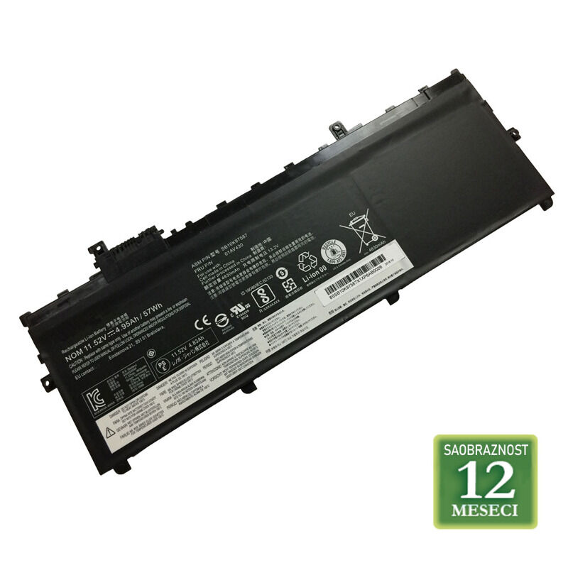Baterija za laptop LENOVO Thinkpad X1 Carbon 5 / 01AV430 11.52V 57Wh / 4950mAh