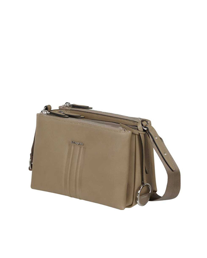 TORBA STRIPEY-H. SHOULDER BAG 3 COMP OLIVE GREEN Samsonite