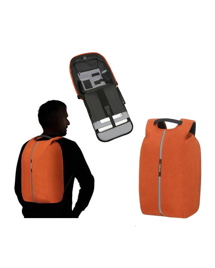 LAPTOP RANAC SECURIPAK-TRAVEL BACKPACK 15.6″ SAFFRON ORANGE Samsonite