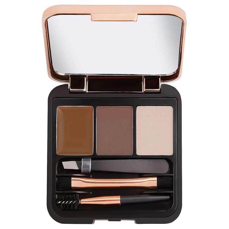 Mini set za definisanje obrva MAKEUP REVOLUTION Medium Brown