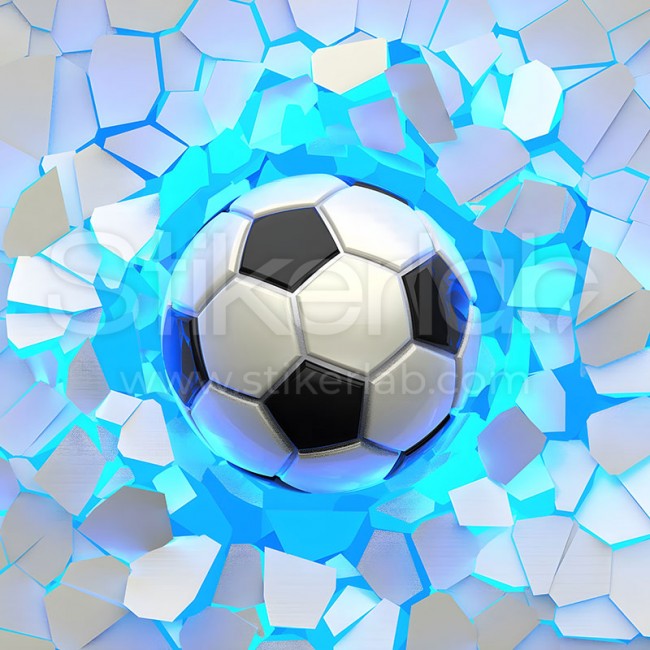 Foto Tapete 3D Football explosion 3