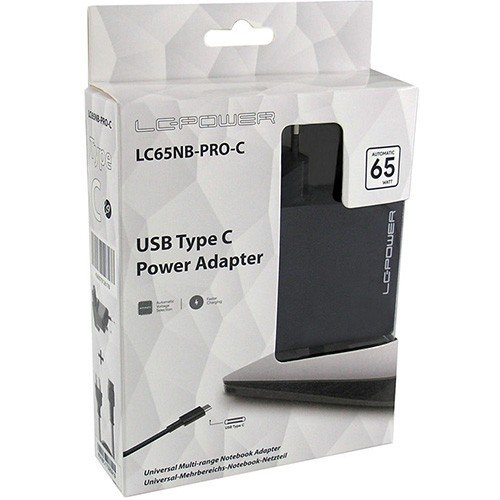 LC POWER Univerzalni punjač za notebook-ove 65W + USB Type-C | LC65NB-PRO-C