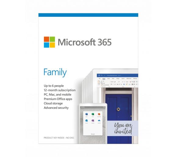 Microsoft - M365 Family English Subscr 1YR Central/Eastern Euro Only Medialess P8