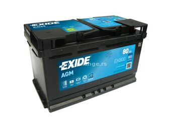 Akumulator EXIDE AGM 12 V 80 Ah +D