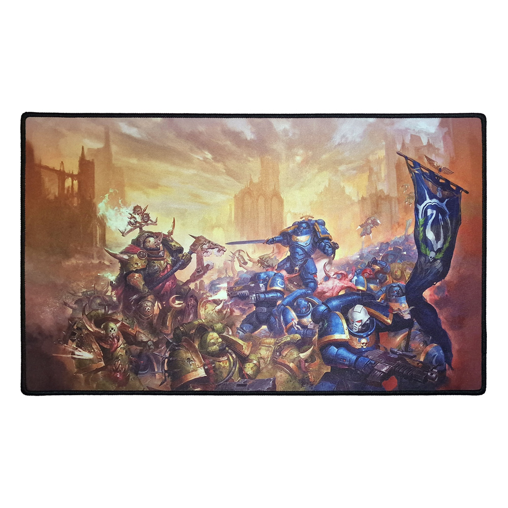 Mouse Pad - Ultramarines vs Death Guard cover art from 8th edition Warhammer 40K