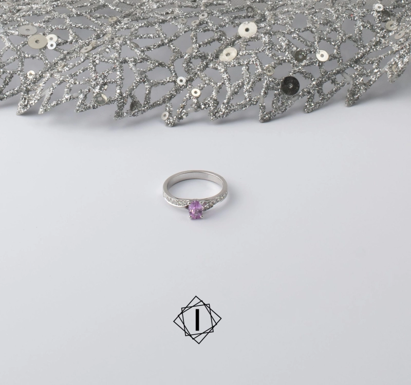 Verenički prsten sa pink safirom