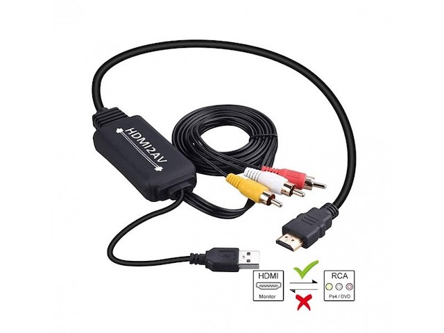 Adapter HDMI muški-3xRCA muški