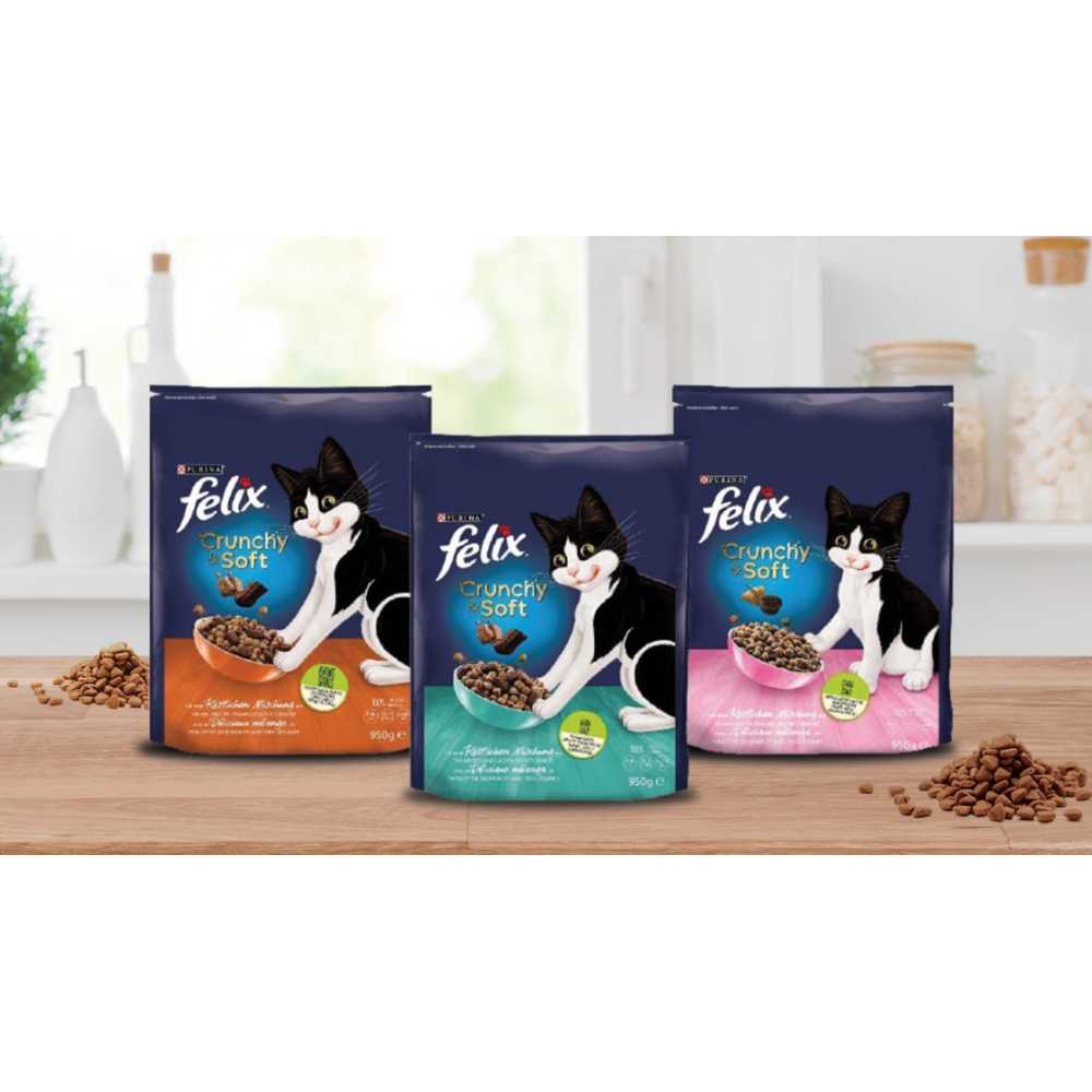 Felix Crunchy&Soft Adult - Losos&Tuna 950g