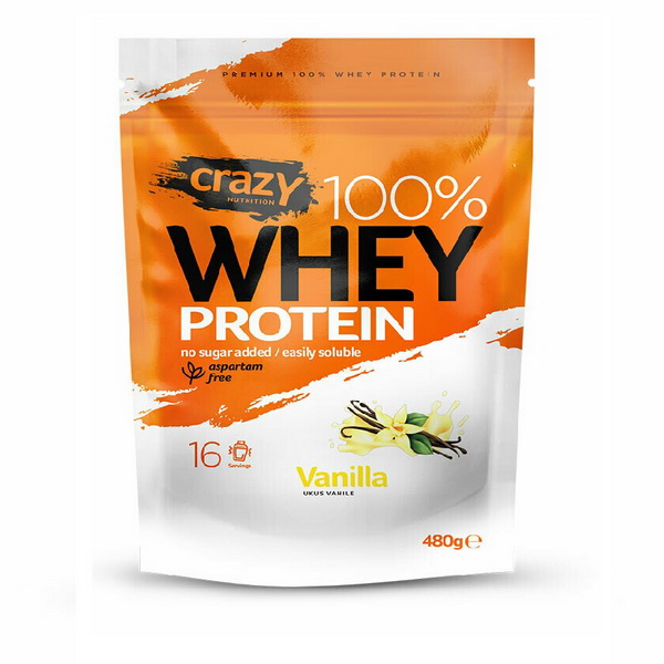 WHEY PROTEIN VANILA 480G CRAZY NUTRITION