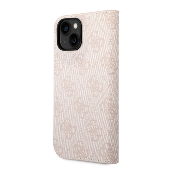 Maska na preklop Guess PC/TPU 4G Metal Camera Outline Book za iPhone 14 Pink