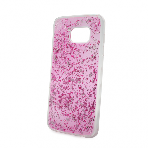 Torbica silikonska Leaves za Samsung G935/S7 Edge pink