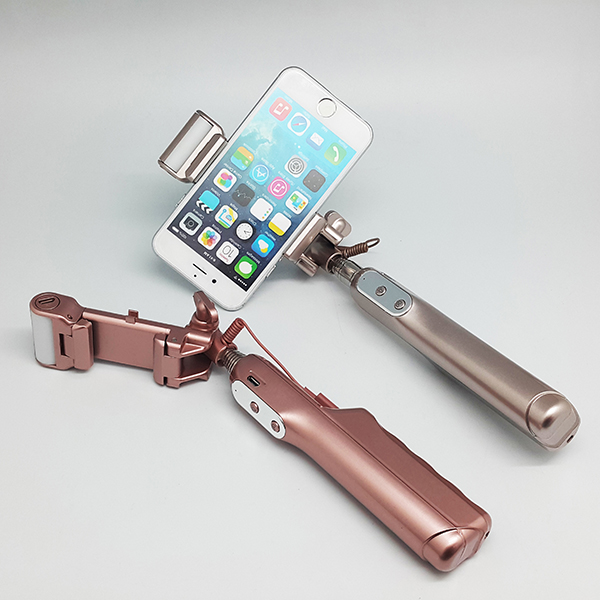 Monopod Selfie stick - sa blicem pink