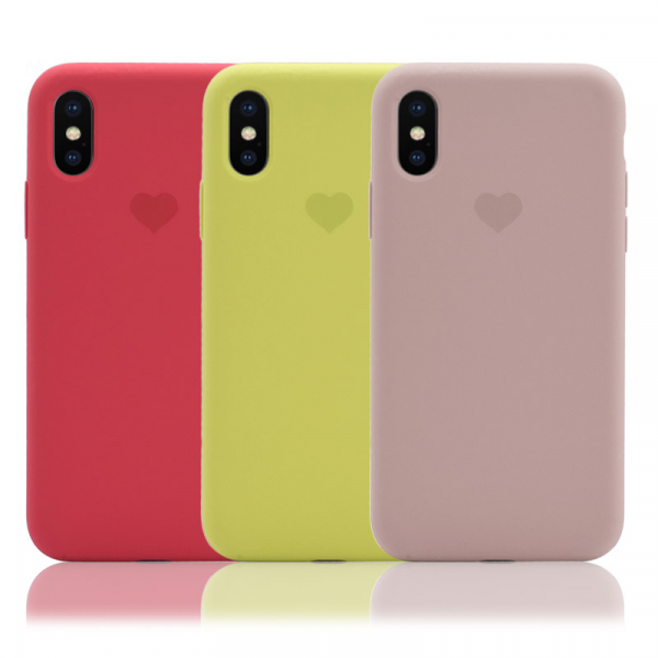 Maska Heart za iPhone 12 Pro Max (6.7) svetlo zuta