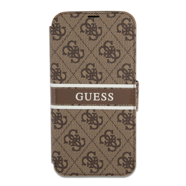 Maska na preklop Guess Bk Pu 4G Stripe za iPhone 13 Pro (6.1) braon.