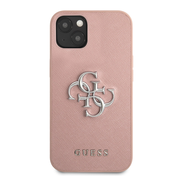 Maska Guess Saffiano Big 4G za iPhone 13 (6.1) metal pink.
