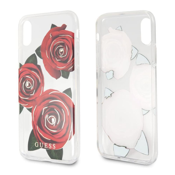 Maska Guess Faceplate Rose za iPhone X/XS crvena.