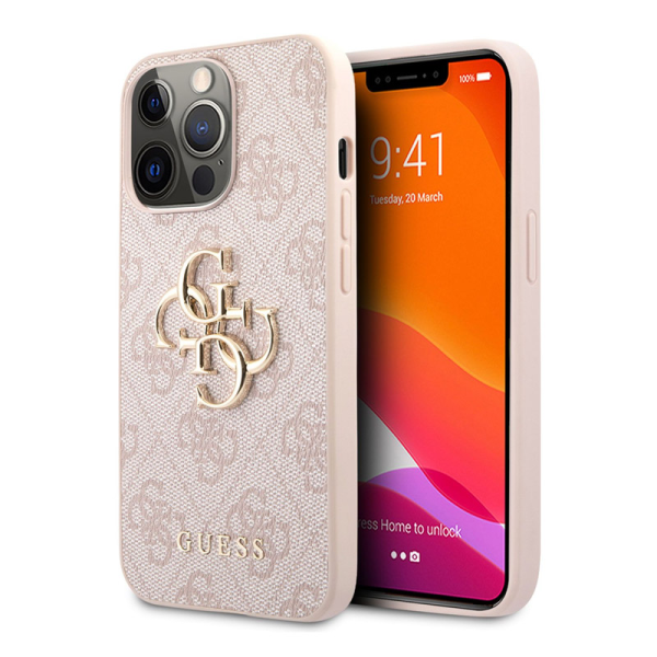 Maska Guess 4G Big Metal Logo za iPhone 13 Pro (6.1) pink.