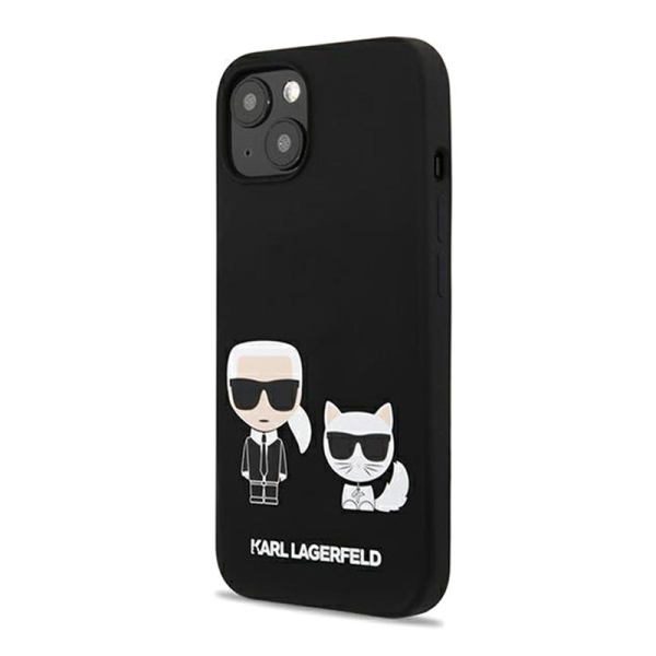 Maska Karl Lagerfeld Silicone Case Karl&Choupette za iPhone 13 (6.1) crna.